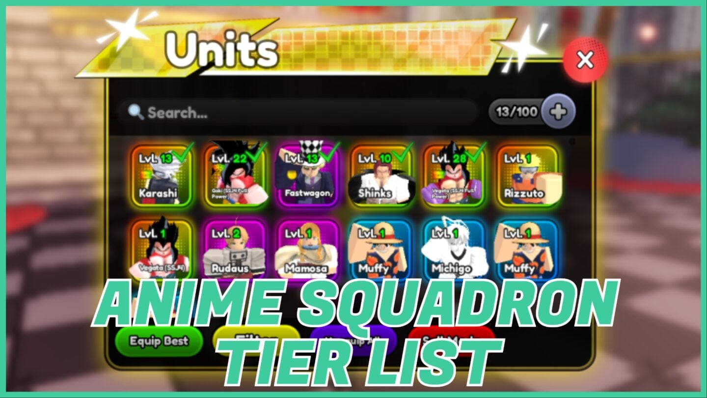 [OFFICIAL RELEASE] Anime Squadron Tier List – Gamezebo